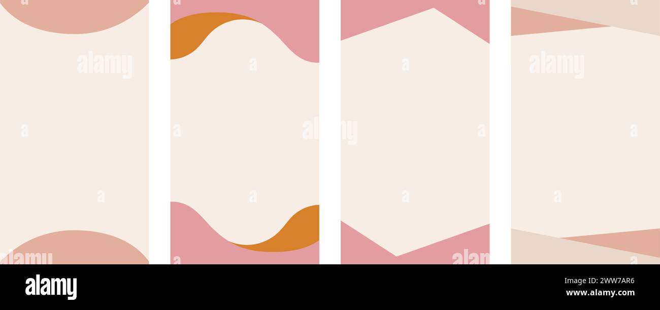 Set of varied shapes for use in vertical stories, promo site headers ...