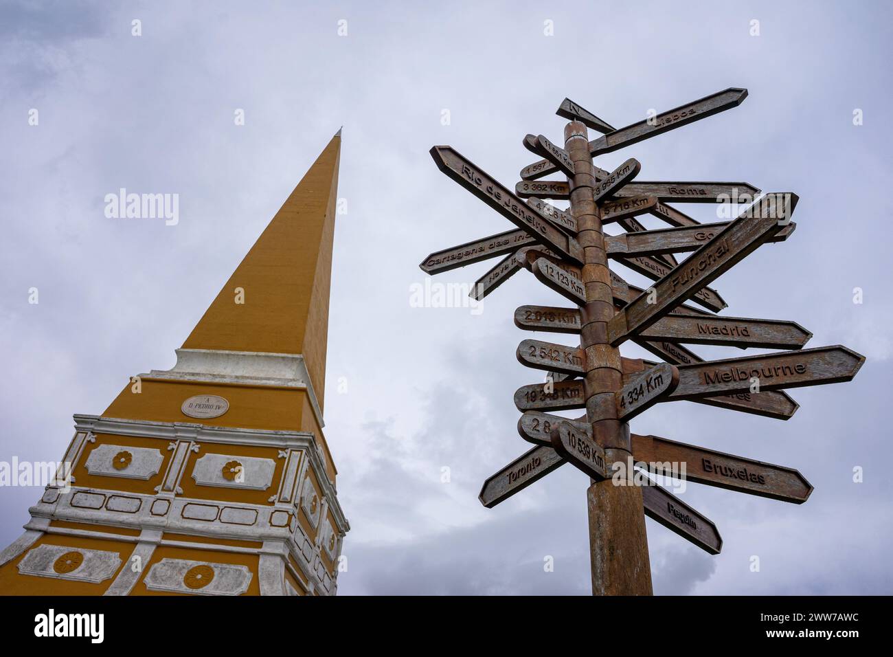 Angra do Heroísmo, Azores, Portugal. March 11, 2024. Memorial monument ...