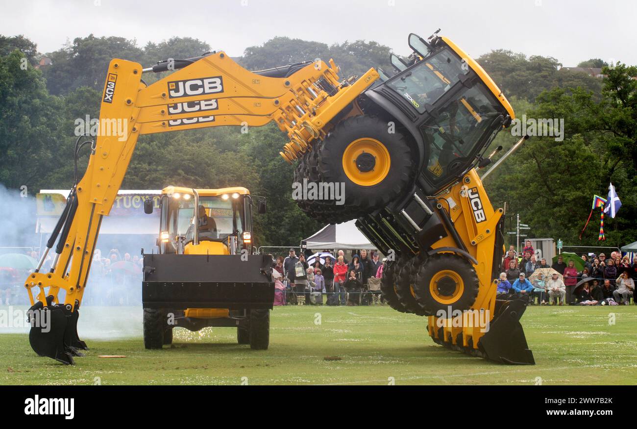 17/07/11 ...The JCB display team (JCB Dancing Diggers) show off their routine at The Ashbourne ...