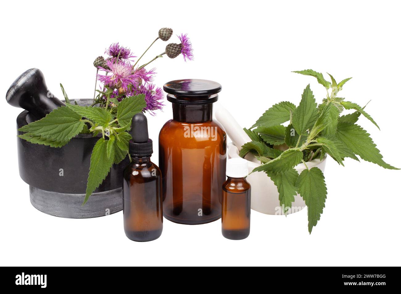 Preparation of herbal remedies Cut Out Stock Images & Pictures - Alamy