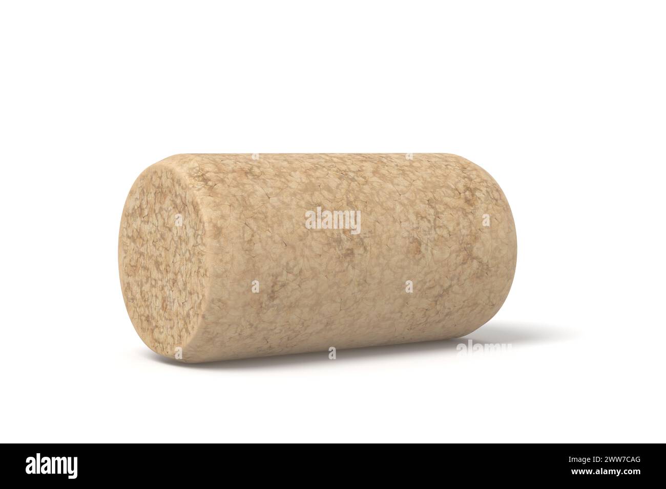 Horizontal wine cork lying on a neutral background Stock Photo - Alamy
