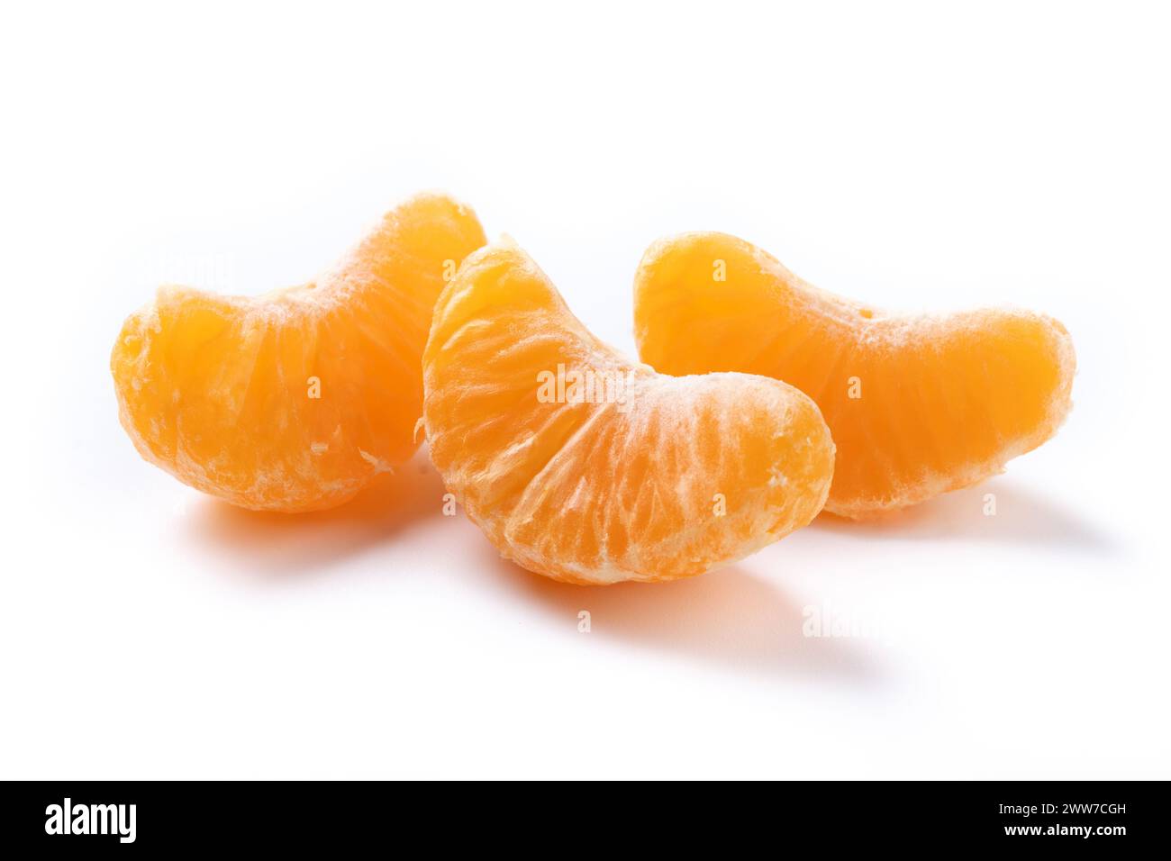 Fresh tangerines slices isolated on white background Stock Photo - Alamy