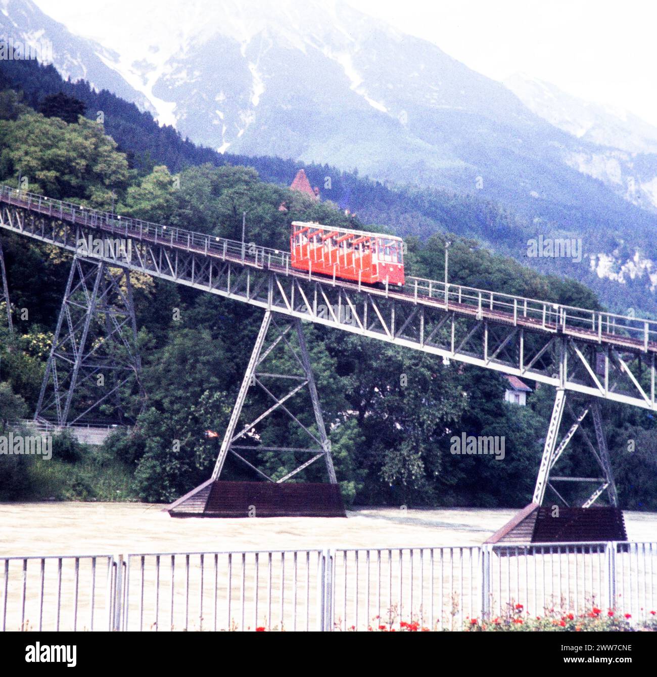 Funicular railway Hungerburgbahn, Innsbruck, Austria, Europe, c 1970s ...