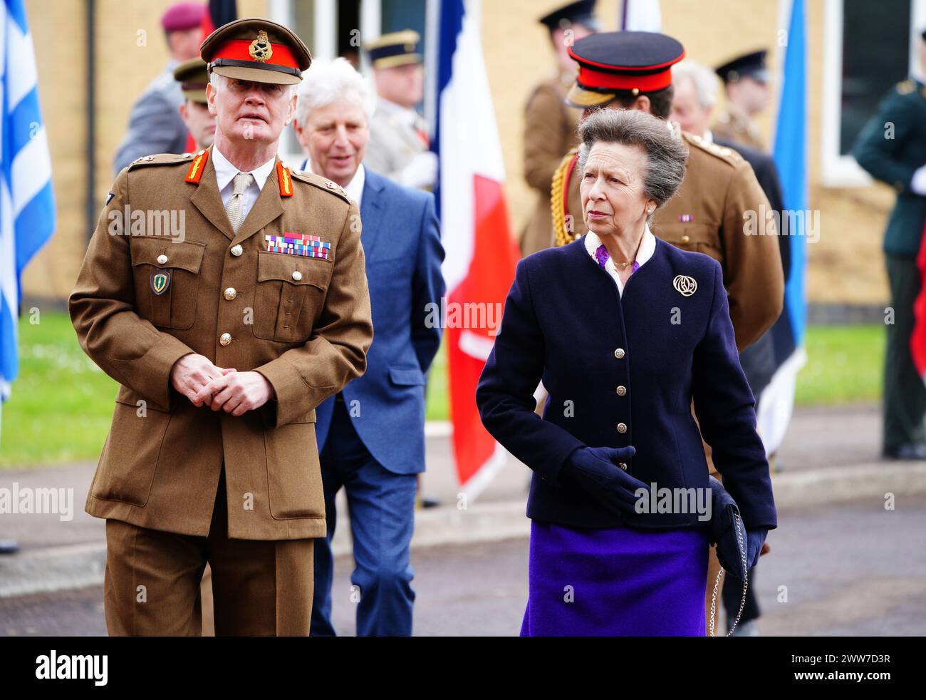 The Princess Royal with Commander ARRC Lieutenant General Sir Ralph Wooddisse during her visit ...