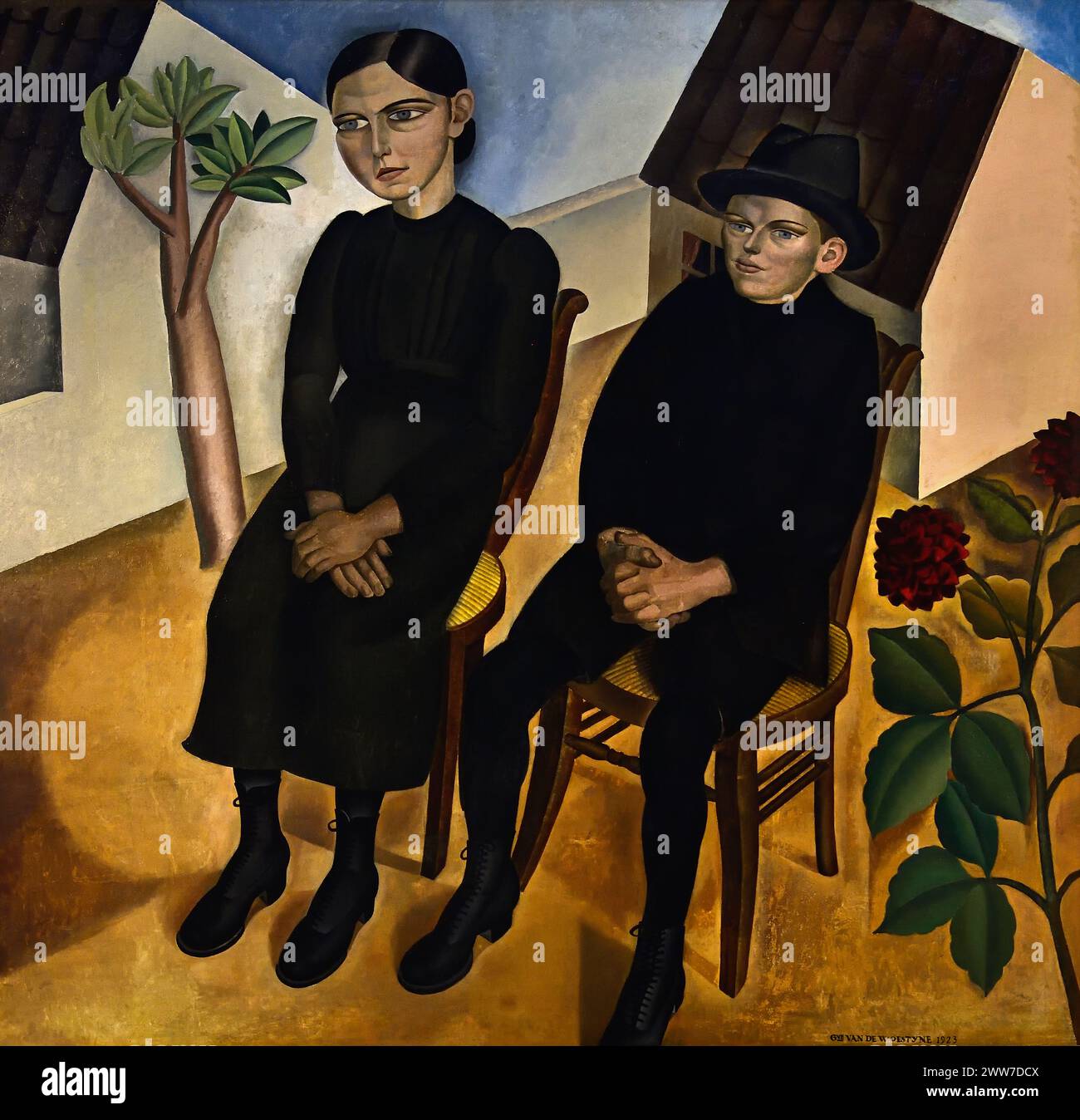 Gaston and his Sister 1923 Gustave van de Woestyne 1881-1947 Belgian ...