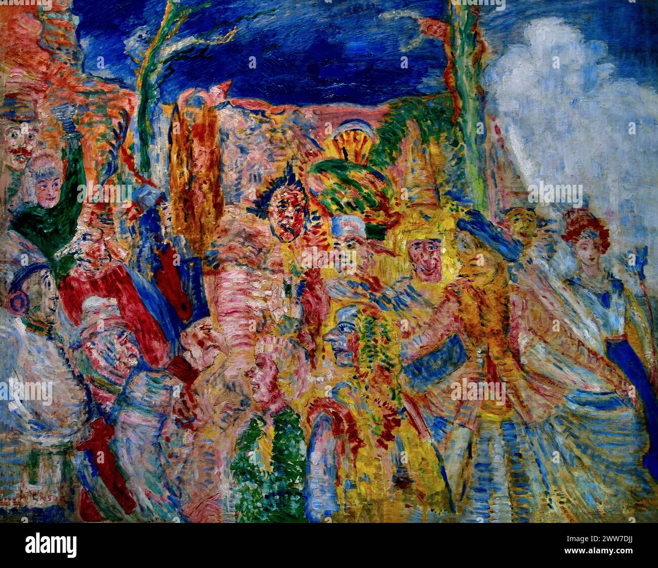 Carnaval de binche 1924 by james ensor hi-res stock photography and ...