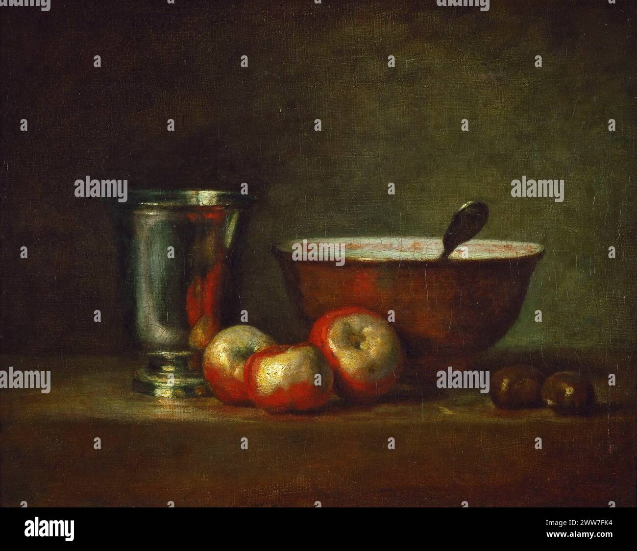 Chardin, Jean-Baptiste-Simeon (Paris 1699-1779) -- Silver goblet Stock Photo - Alamy