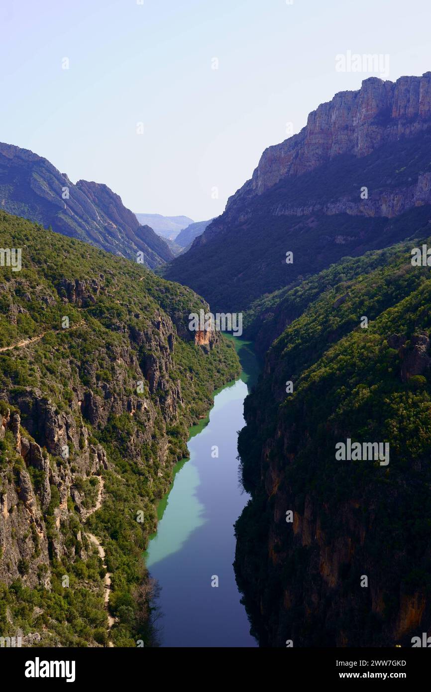 View of Congost de MU with Segre river Stock Photo - Alamy