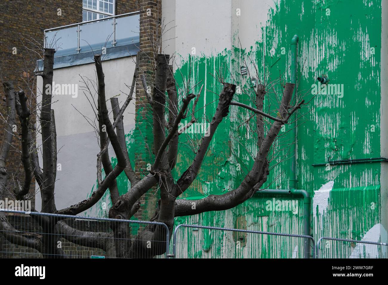 Banksy tree mural hi-res stock photography and images - Alamy