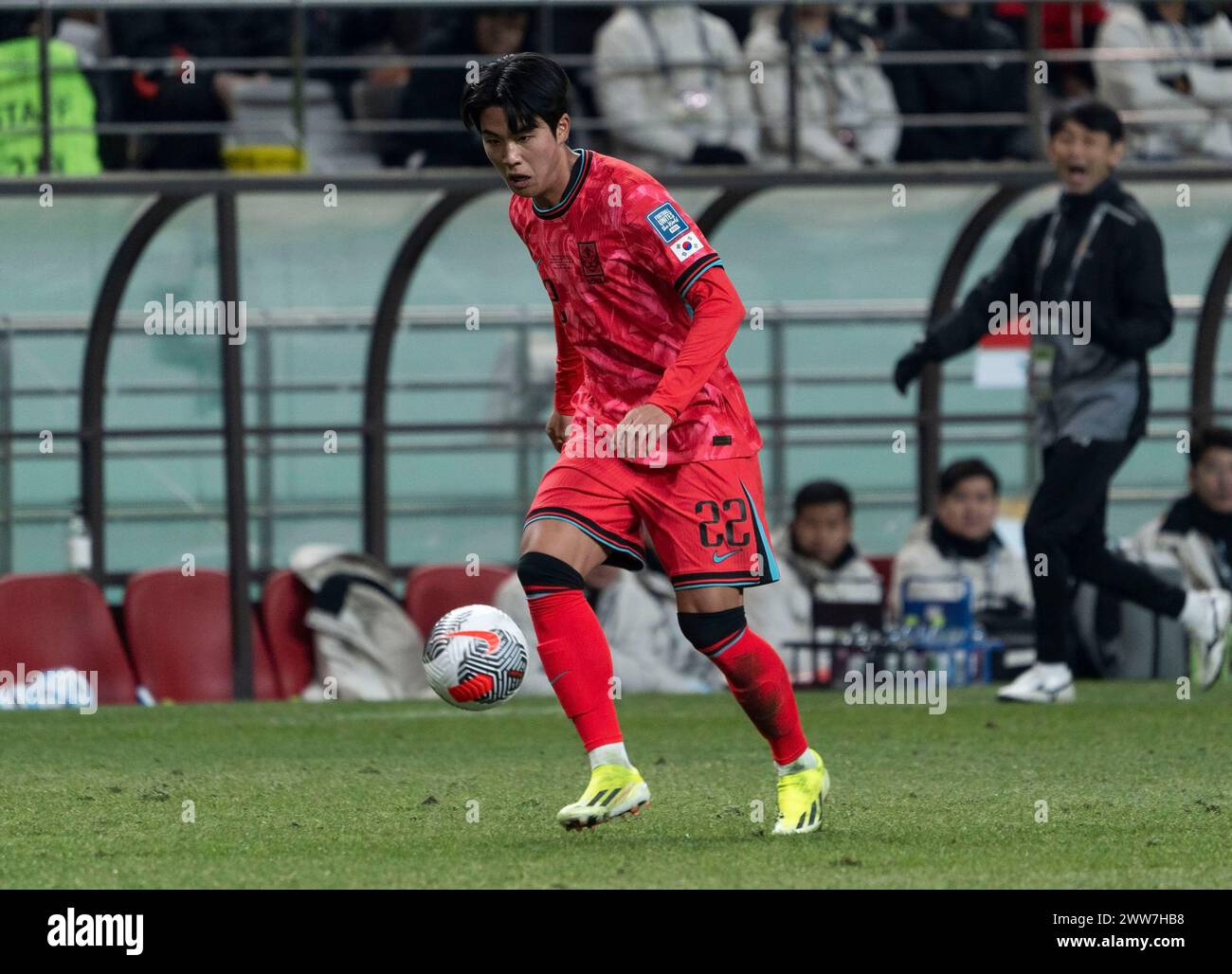 Seoul, South Korea. 21st Mar, 2024. South Korean player Seol Young-woo ...