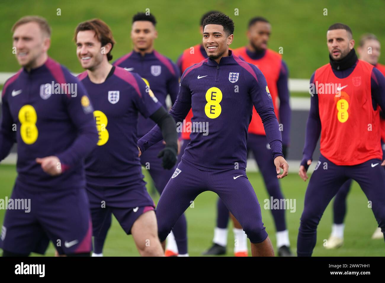 England's Jude Bellingham during a training session at St. George's ...