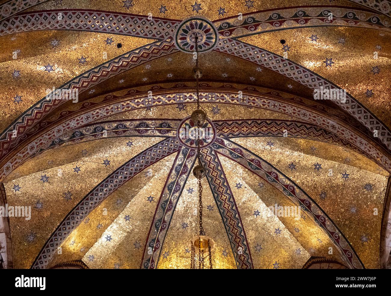 Close up of the highly decorated, restored interior of Fitzrovia Chapel ...