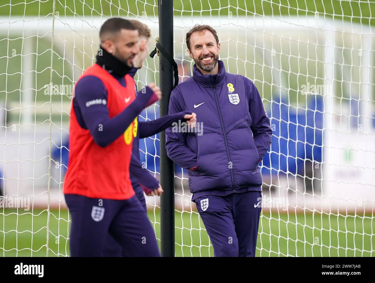 England manager Gareth Southgate during a training session at St ...