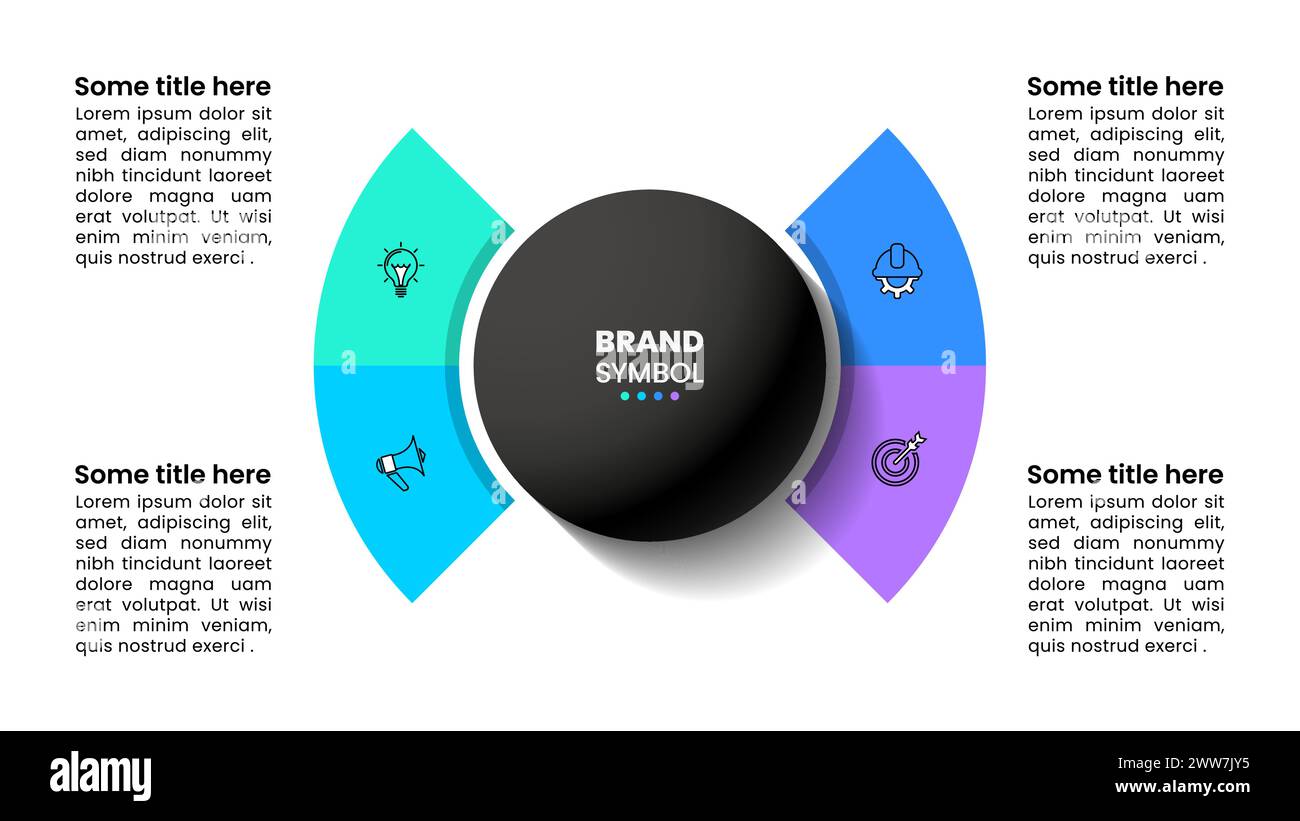 Infographic template with icons and 4 options or steps. Can be used for ...