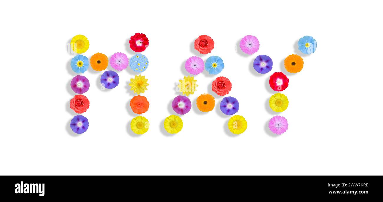 Word may written flowers hi-res stock photography and images - Alamy