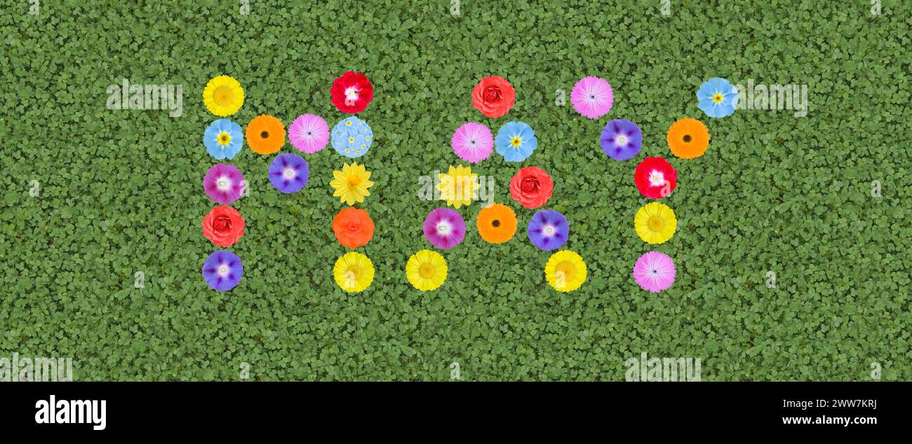 Word may written flowers hi-res stock photography and images - Alamy