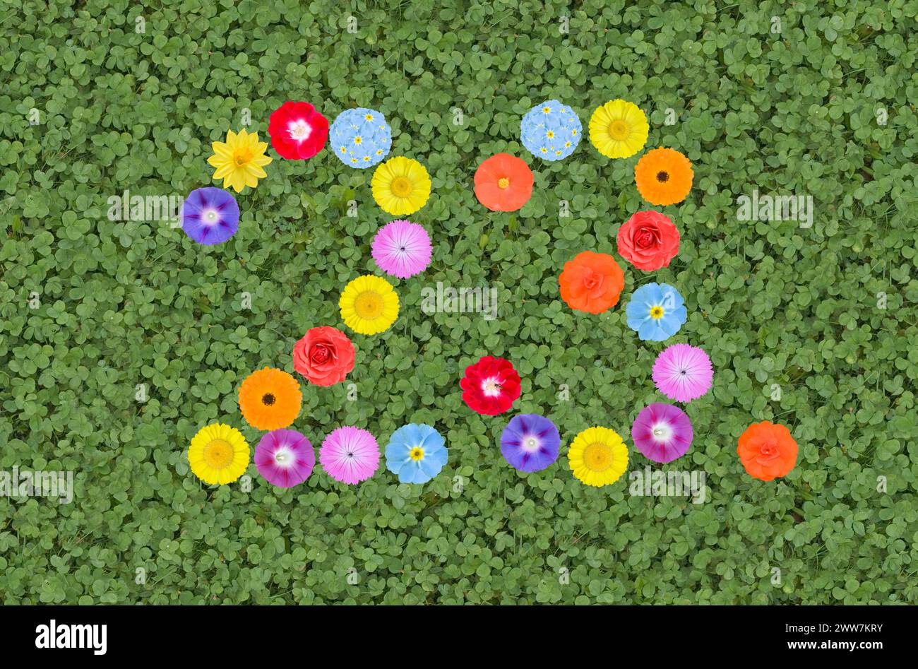 Numbers written with flowers Stock Photo - Alamy