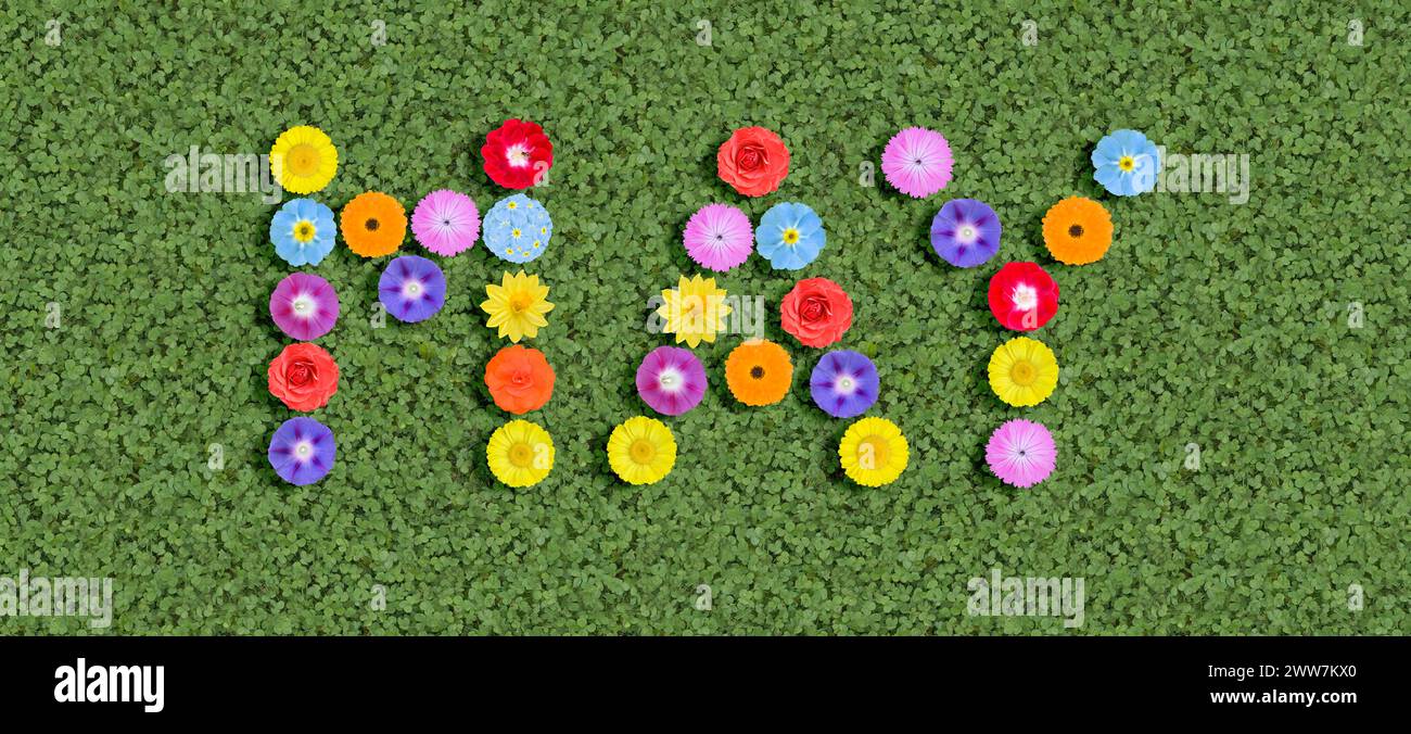 Word may written flowers hi-res stock photography and images - Alamy