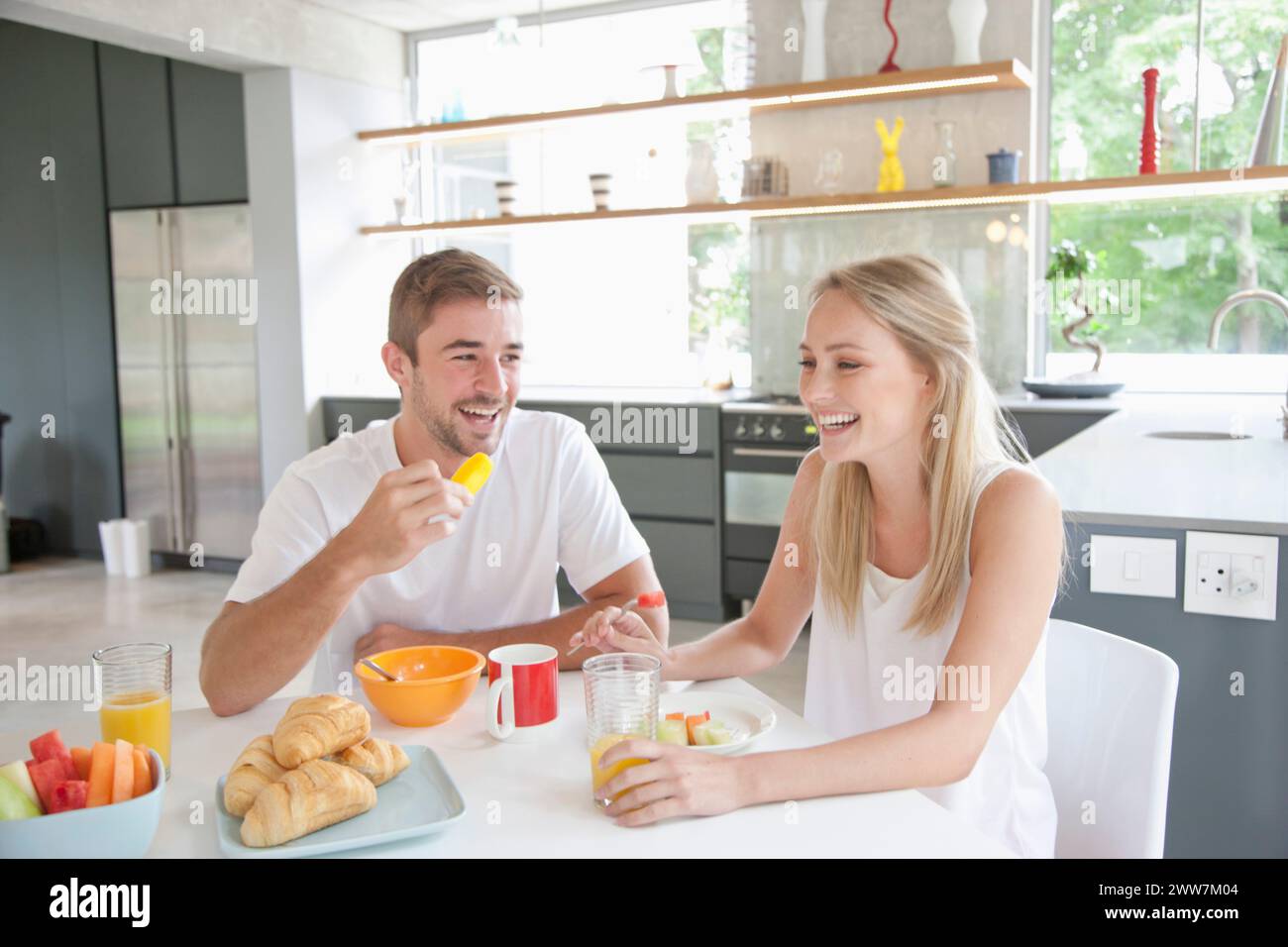 Adult couple having conversation in hi-res stock photography and images ...