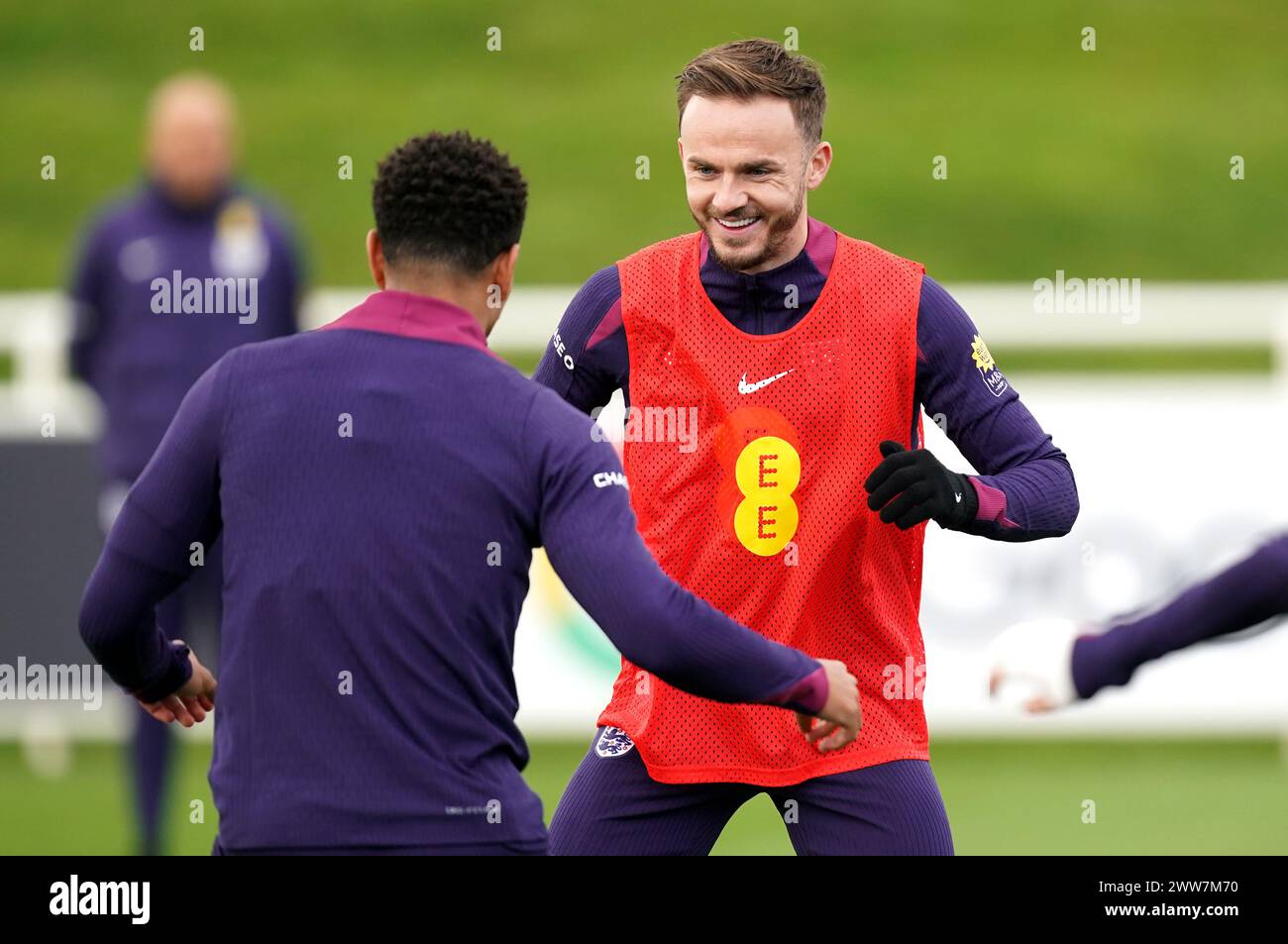 England's James Maddison during a training session at St. George's Park ...