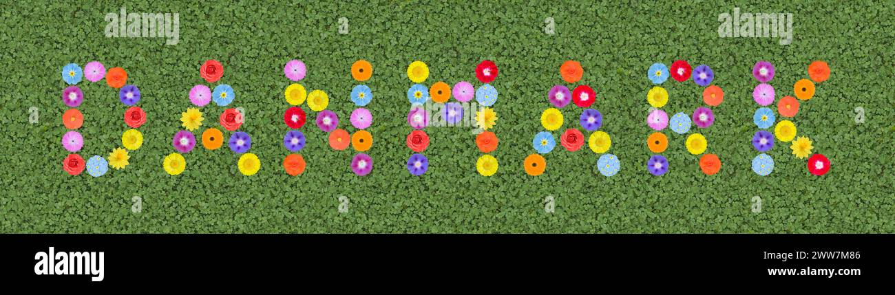 Danmark Denmark in their national language Stock Photo - Alamy