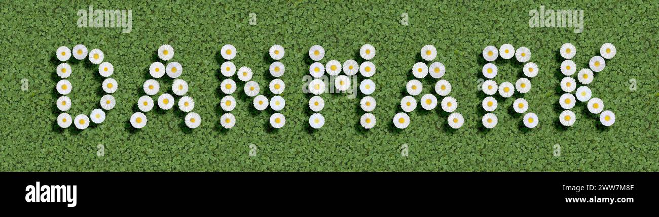 Danmark Denmark in their national language Stock Photo - Alamy