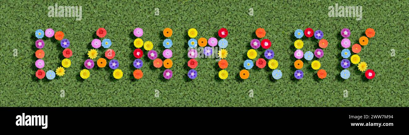 Danmark Denmark in their national language Stock Photo - Alamy