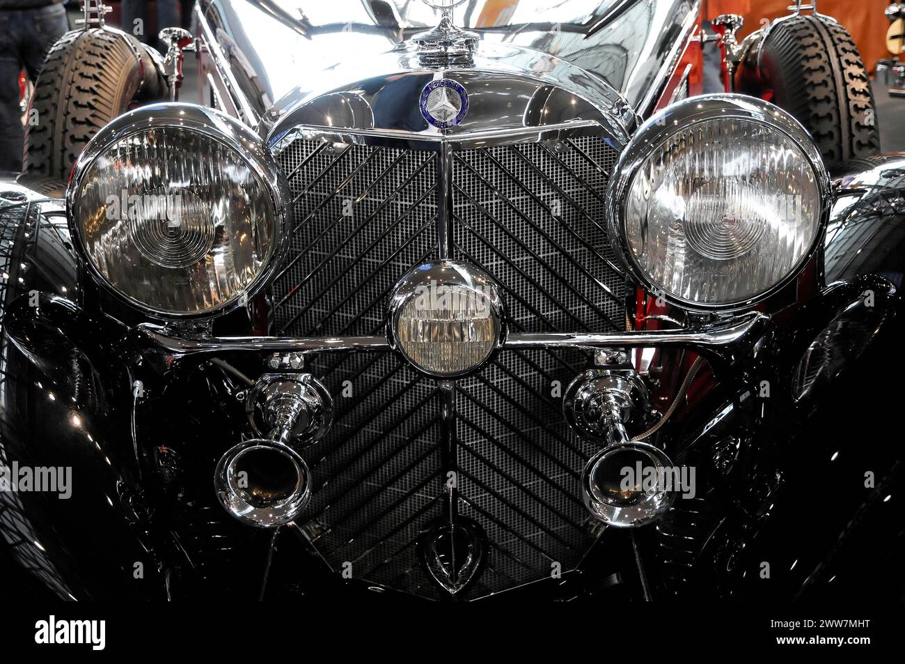 RETRO CLASSICS 2010, Stuttgart Trade Fair Centre, front view of a ...