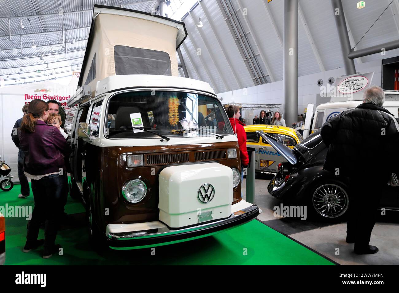 RETRO CLASSICS 2010, Stuttgart Messe, A brown Volkswagen T2 camper van ...