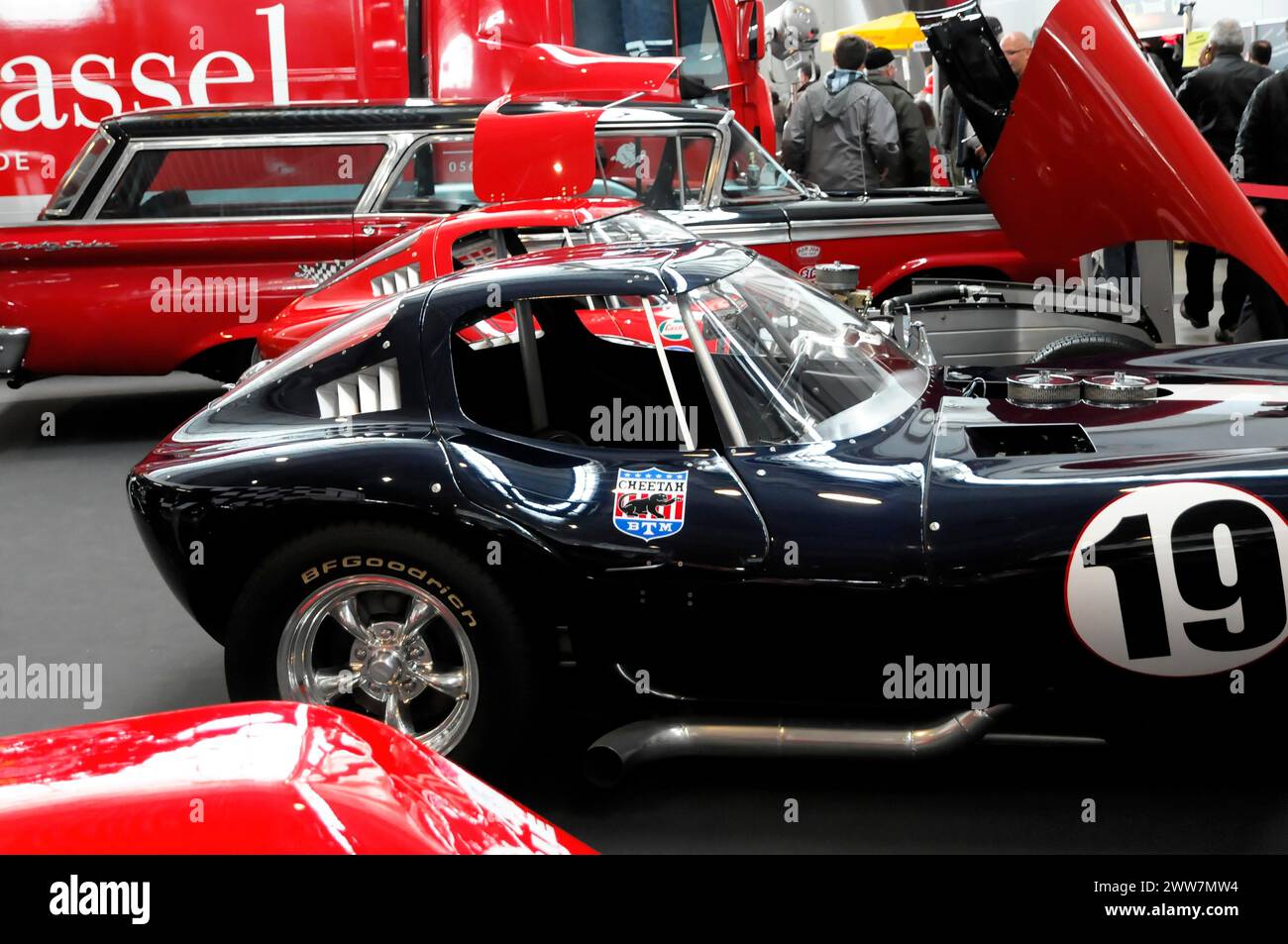 RETRO CLASSICS 2010, Stuttgart Messe, A black Cobra racing car with the ...