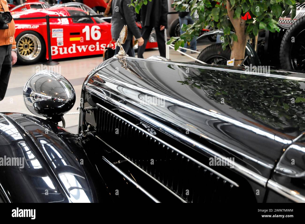 RETRO CLASSICS 2010, Stuttgart Messe, close-up of the emblem-covered ...