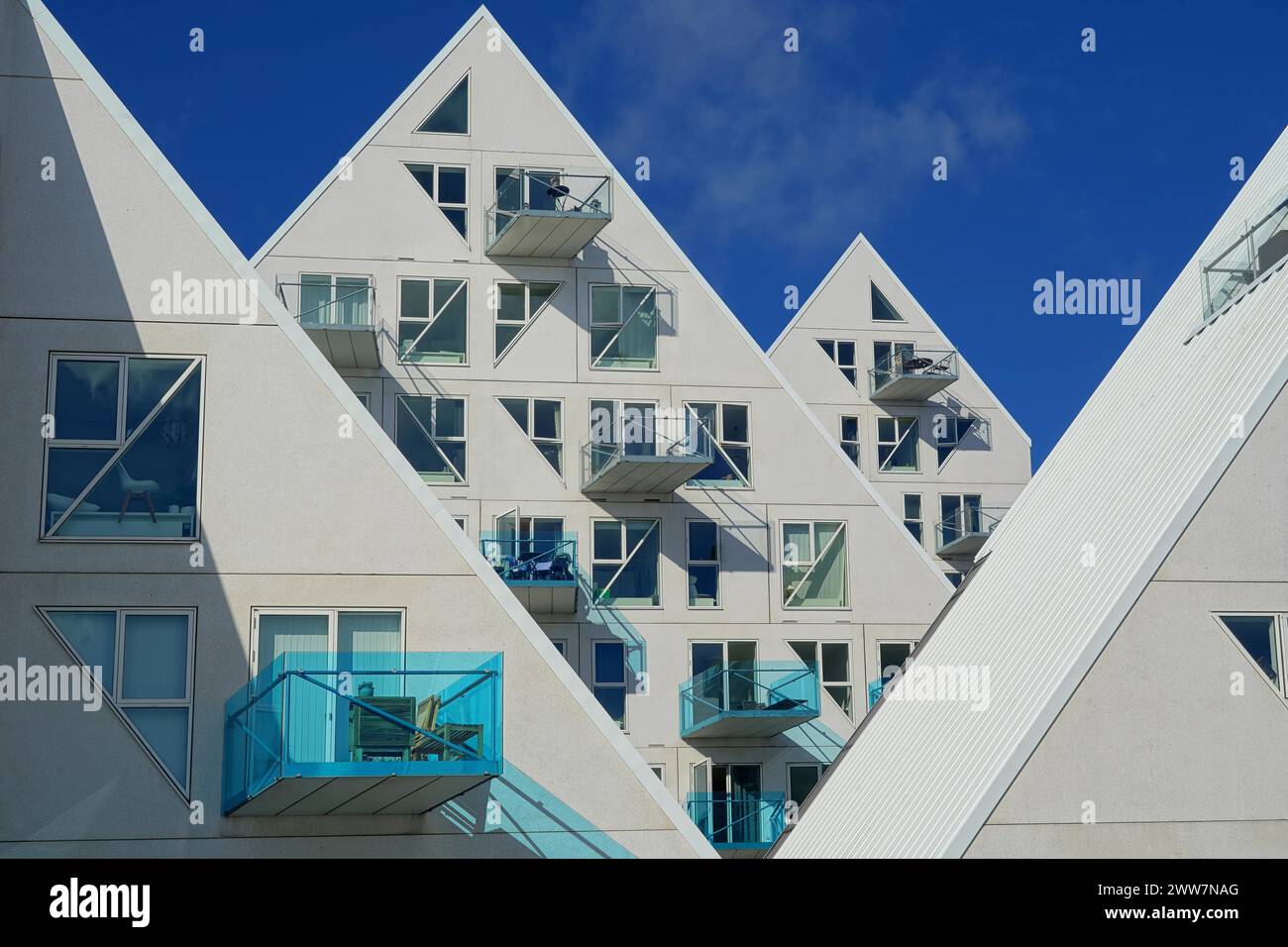 Europe, Denmark, Iceberg residential complex in Aarhus, Aarhus, Denmark ...