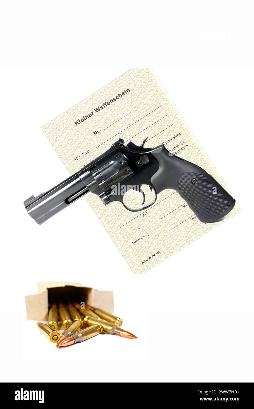 Application for a small firearms licence with revolver, pistol, studio ...