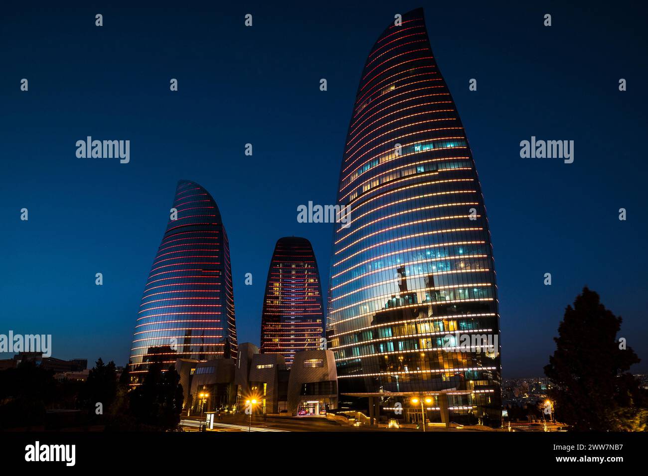 Baku flame towers hi-res stock photography and images - Alamy