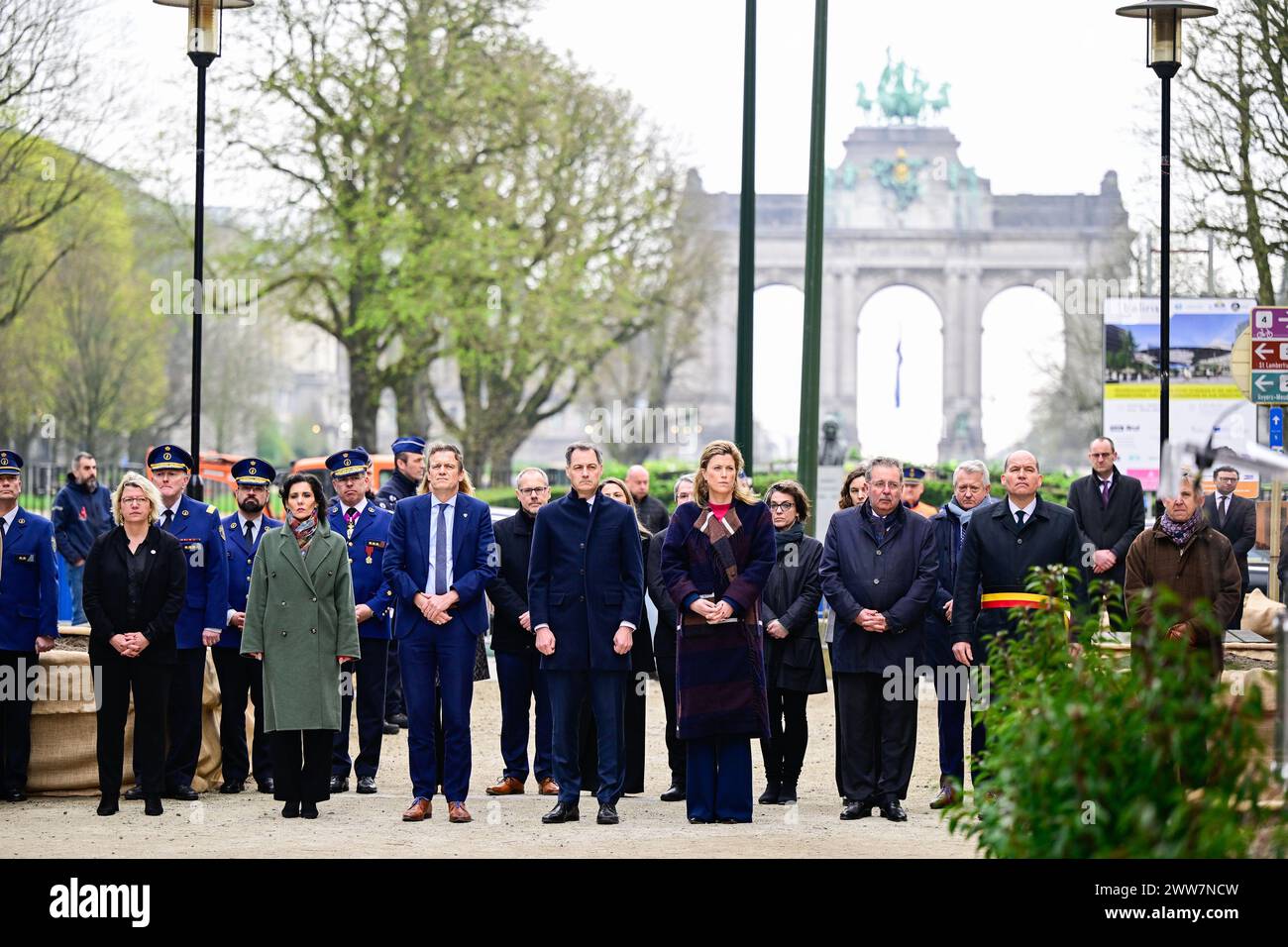 safe.brussels chairwoman Sophie Lavaux, Foreign minister Hadja Lahbib ...