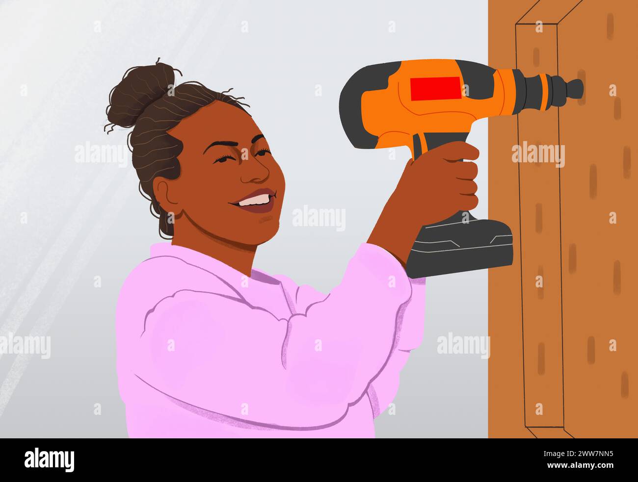 Working on diy project drill hi-res stock photography and images - Alamy
