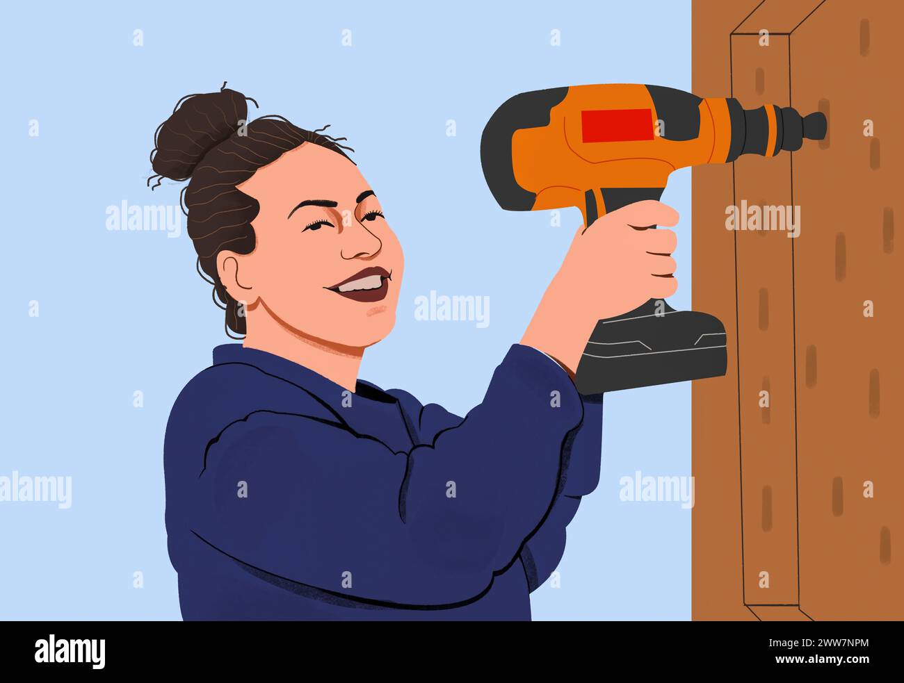 Hispanic woman drill hi-res stock photography and images - Alamy