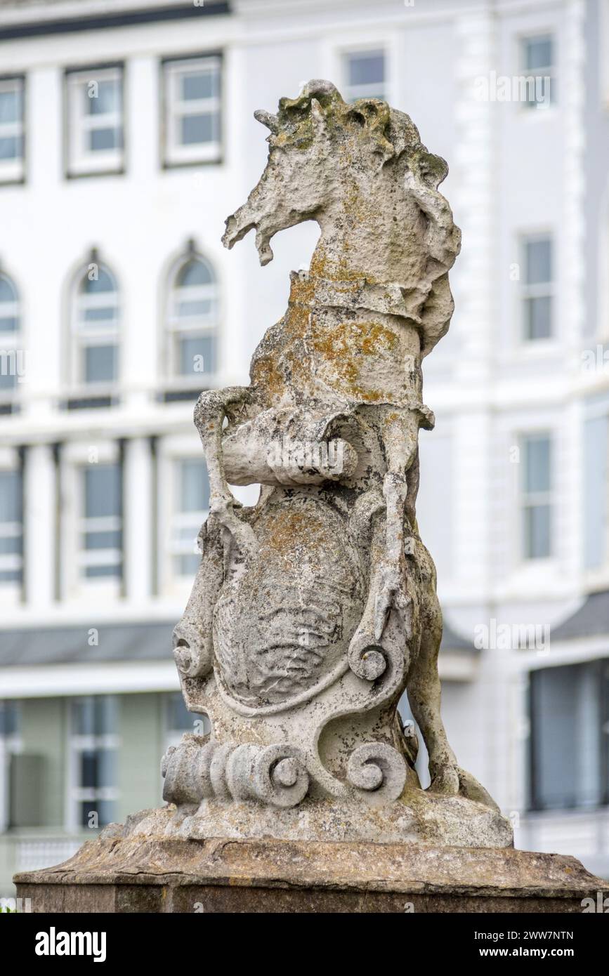 Hastings, March 21st 2024: Unicorn statue on Hastings seafront Stock ...