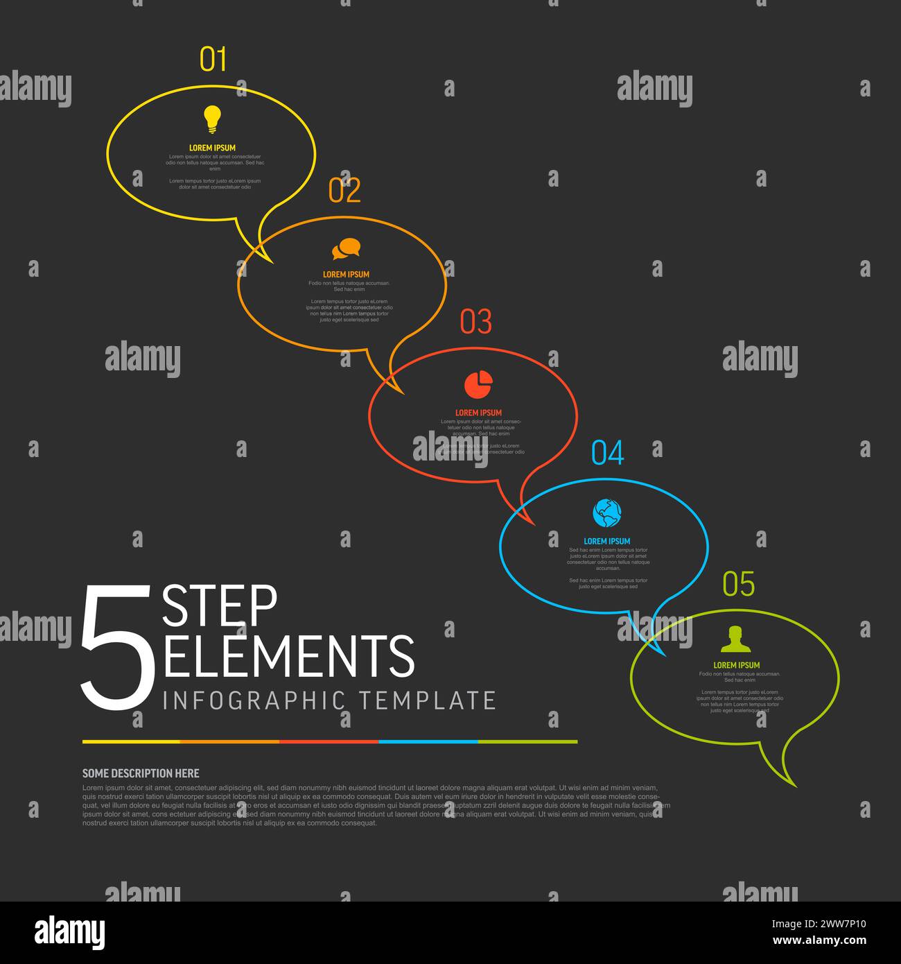 Progress process diagonal schema diagram infographic template made of ...
