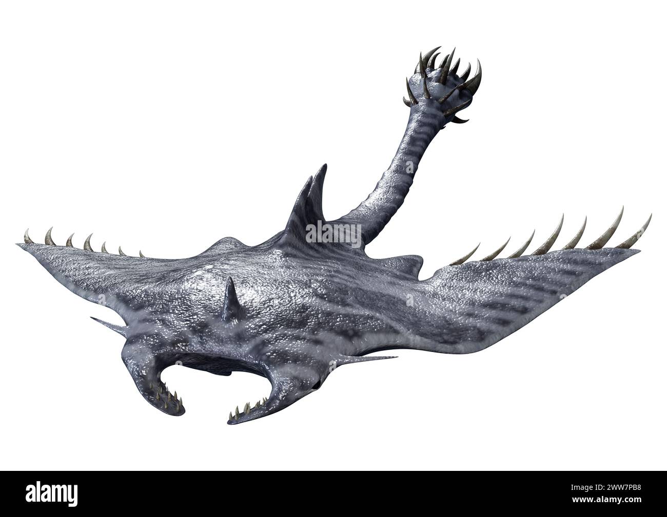 3D rendering of a devil ray isolated on white background Stock Photo ...