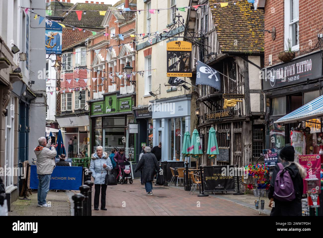 Hastings, March 21st 2024: George Street Stock Photo - Alamy