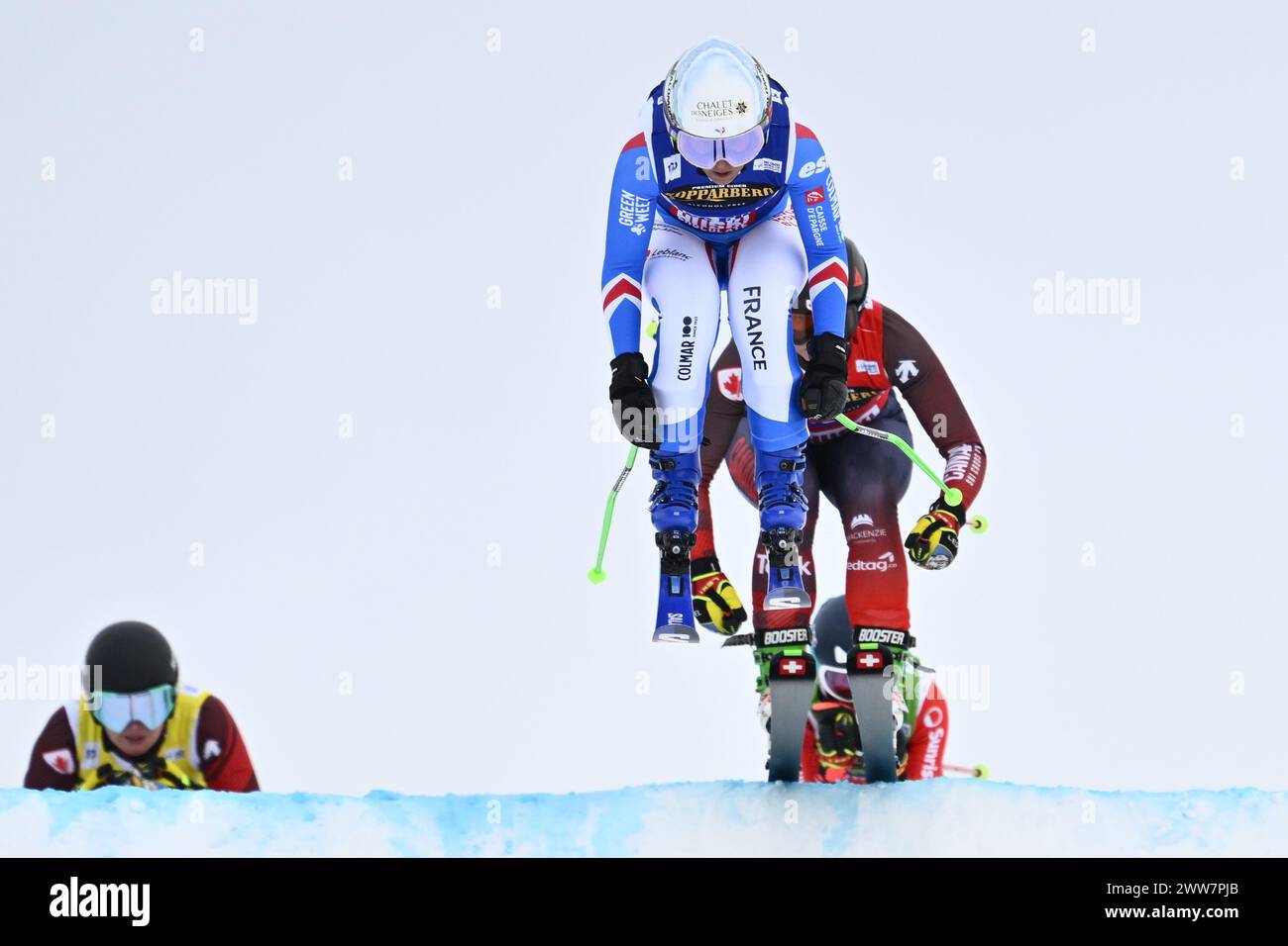 Marielle Berger Sabbatel (blue), France, wins the women's semi-final ...