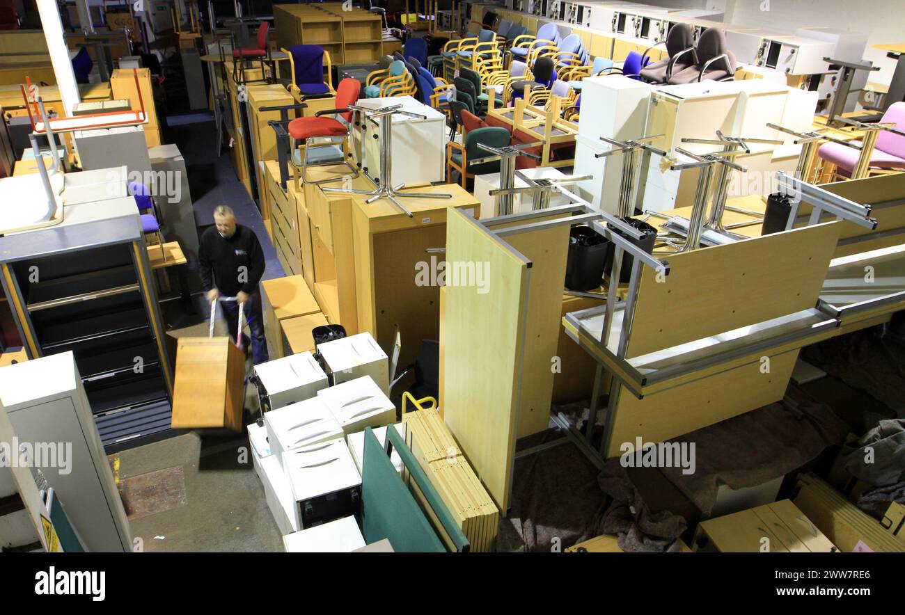 07/01/12...Adrian Kowalski, at the Burton on Trent warehouse...Piled ...