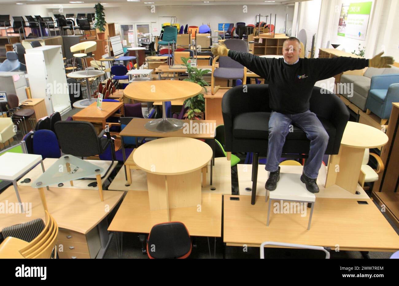 07/01/12...Adrian Kowalski, at the Burton on Trent warehouse...Piled ...