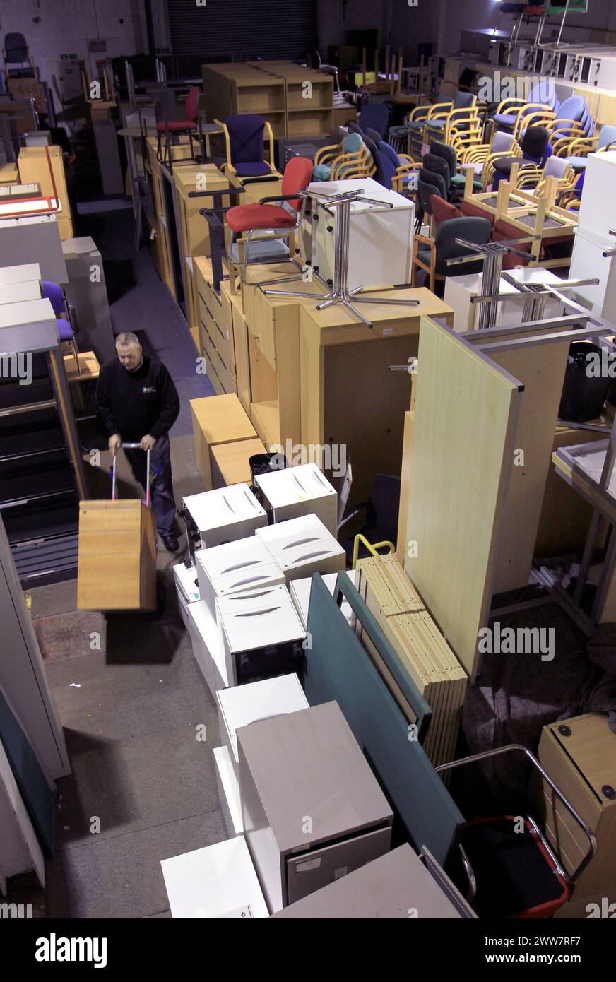 07/01/12...Adrian Kowalski, at the Burton on Trent warehouse...Piled ...