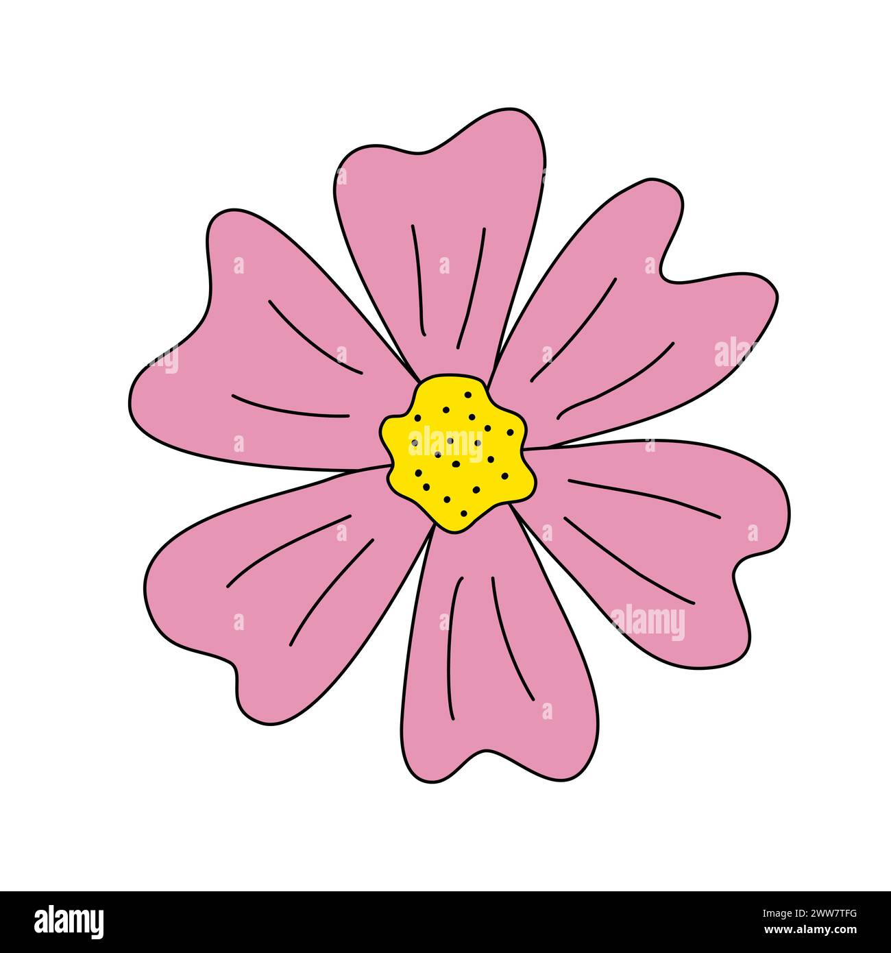 Meadow or daisy flower head, spring design element, vector illustration ...