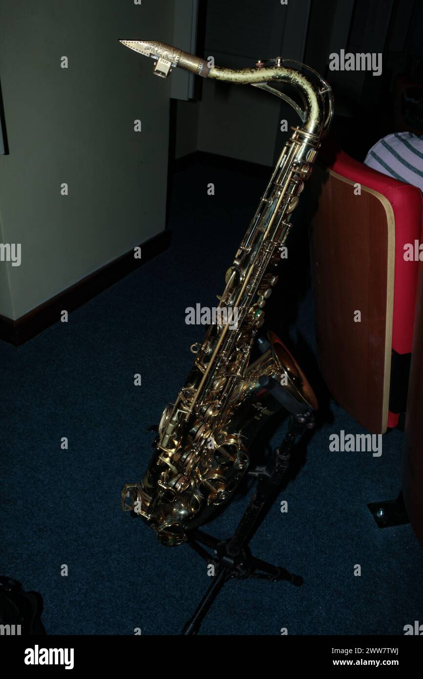 A saxophone, also popularly known as a sax, is a wind instrument, a ...