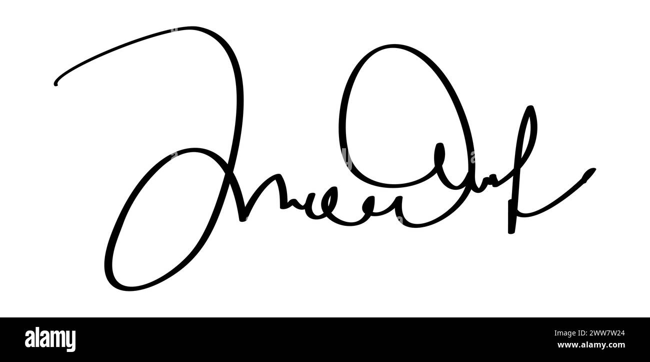 Manual calligraphy signature for documents Stock Vector Image & Art - Alamy