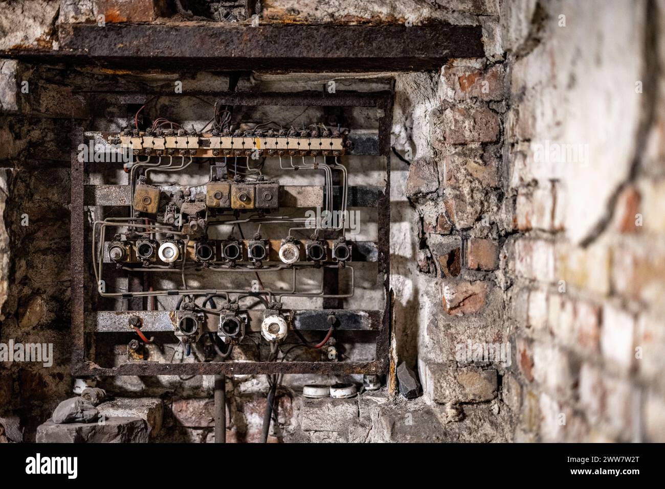 Essen, Germany. 22nd Mar, 2024. A replica fuse box in a wall in the ...