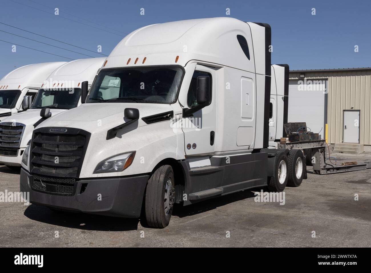 Indianapolis - March 20, 2024: Freightliner Semi Tractor Trailer Big ...